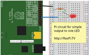RPi.GPIO basics 5 – Setting up and using outputs with RPi.GPIO – RasPi.TV