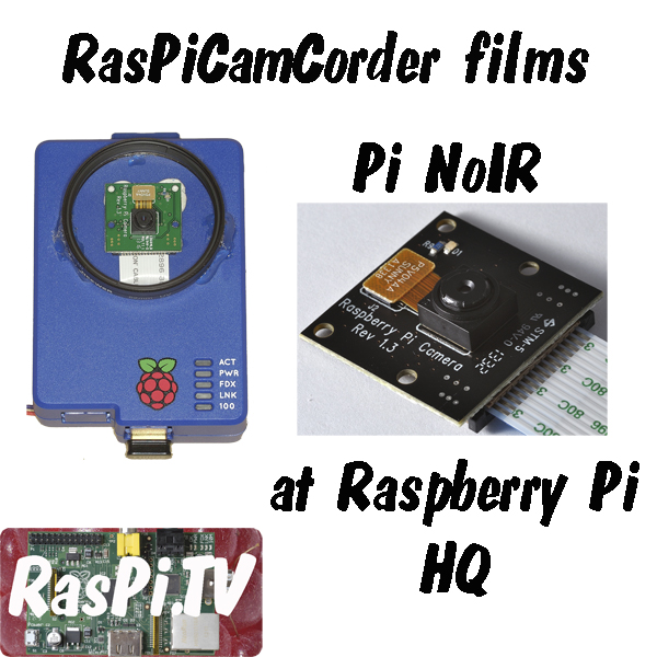 Pi NoIR filmed by RasPiCamcorder at Raspberry Pi HQ – RasPi.TV