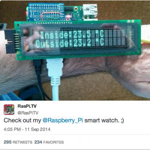 Raspberry Pi SmartWatch Joke – RasPi.TV