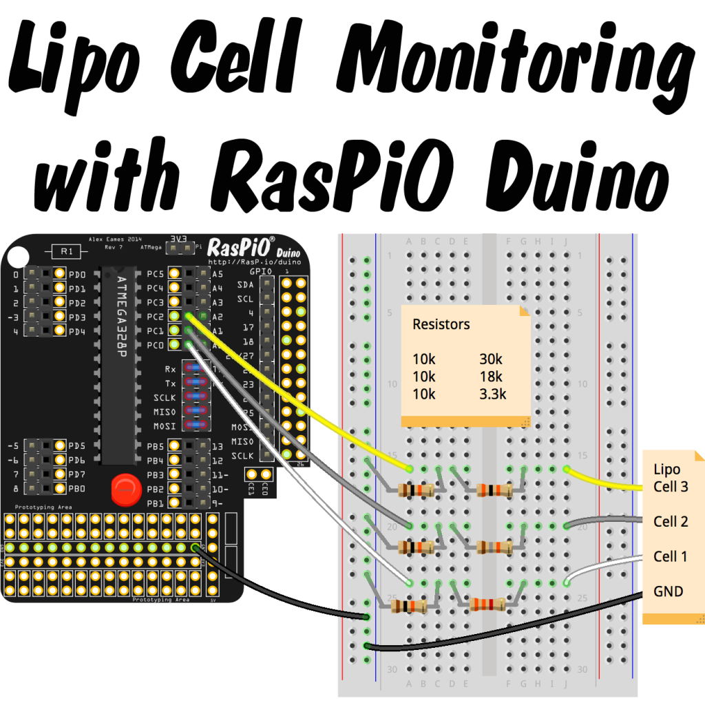 RasPiO Duino as a Lipo Monitor – RasPi.TV