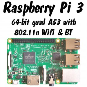Raspberry Pi 3 model B launches today – 64-bit quad A53 1.2 GHz BCM2837 ...